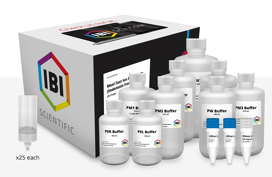 IBI Fast-Ion Plasmid Midi/Maxi Kits (Endotoxin Free)